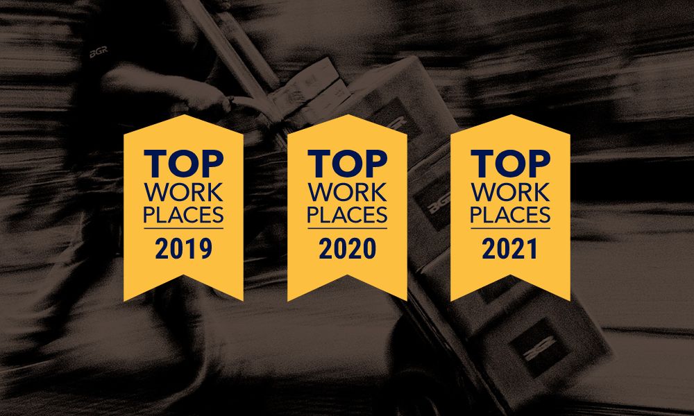 BGR Earns Top Workplace Award Third Year in a Row